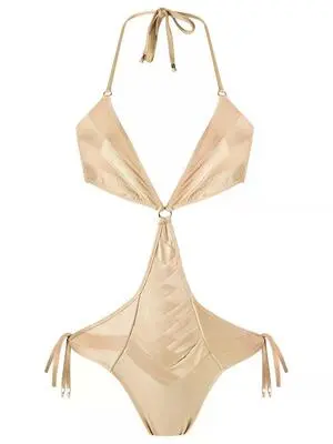 AMIR SLAMA Paneled Swimsuit - Neutrals