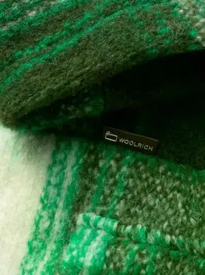 Woolrich Checked Hooded Wool-blend Coat