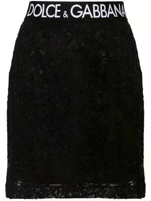 Dolce & Gabbana Floral-lace Mini Skirt