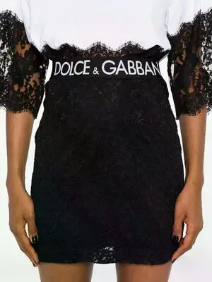 Dolce & Gabbana Floral-lace Mini Skirt