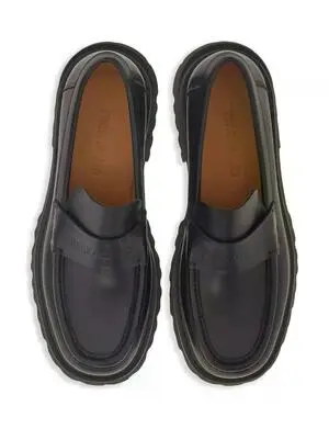 FERRAGAMO Logo-embossed Chunky Leather Loafers