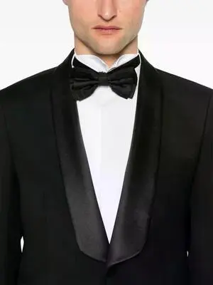 Tagliatore Satin-trim Suit - Black