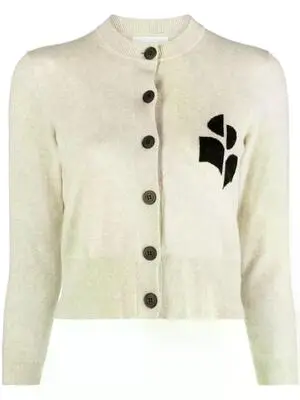 MARANT ETOILE Newton Cotton-blend Cardigan - Grey