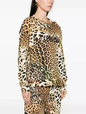 Roberto Cavalli Jaguar Skin-print Cotton Sweatshirt