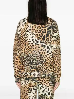 Roberto Cavalli Jaguar Skin-print Cotton Sweatshirt