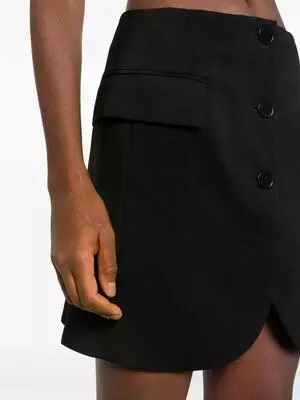 LANVIN Button-front Virgin Wool Miniskirt