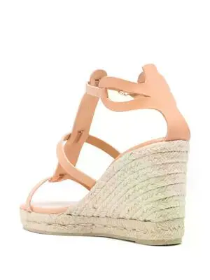 CastaÑer Leather Wedge Espadrilles