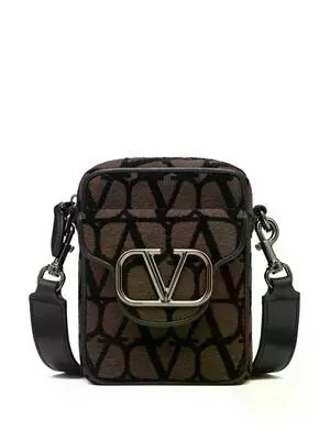 Valentino Garavani Mini Locò Toile Iconographe Shoulder Bag - Brown