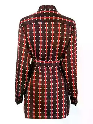 WALES BONNER Check-print Tie-waist Blouse