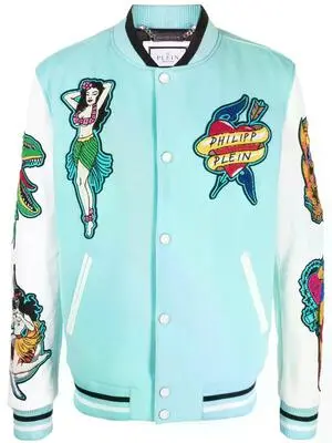 Philipp Plein Hawaii Varsity Bomber Jacket
