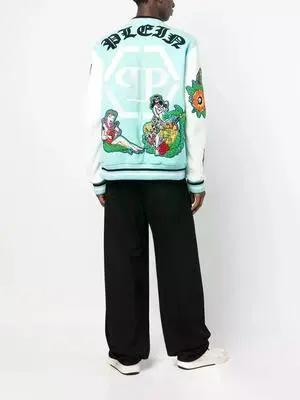 Philipp Plein Hawaii Varsity Bomber Jacket