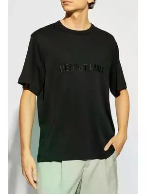 Helmut Lang Logo Embroidered Cotton T-shirt