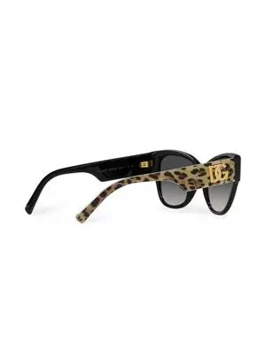 Dolce & Gabbana Leopard-print Butterfly-frame Sunglasses