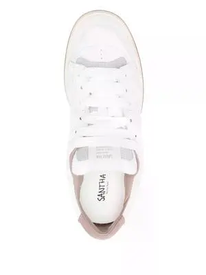 SANTHA Lace-up Sneakers - White