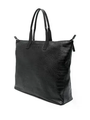 Dolce & Gabbana Large Crocodile-embossed Leather Tote