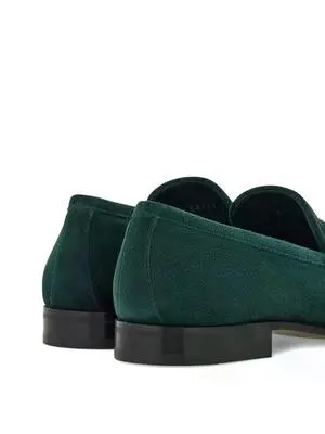 FERRAGAMO Gancini Suede Loafers