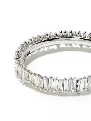SUZANNE KALAN 18kt White Gold Mini Classic Fireworks Diamond Eternity Band