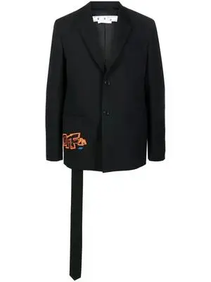 Off-White Graf Coupe' Strap Rel Single-breasted Blazer