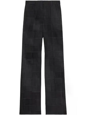 Burberry Check Wool Tailored Trousers