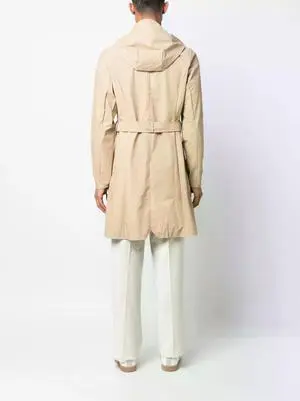Rains Belted Hooded Raincoat - Neutrals