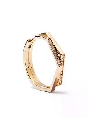 REPOSSI 18kt Rose Gold Antifer Diamond Hoop Earring - Pink