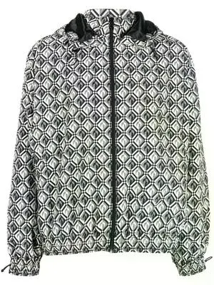 MARINE SERRE Graphic Print Zip-up Hooded Jacket