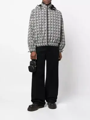 MARINE SERRE Graphic Print Zip-up Hooded Jacket