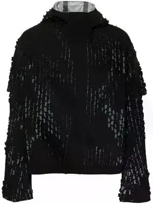 HELIOT EMIL Morphogens Lasercut-pattern Hooded Jacket