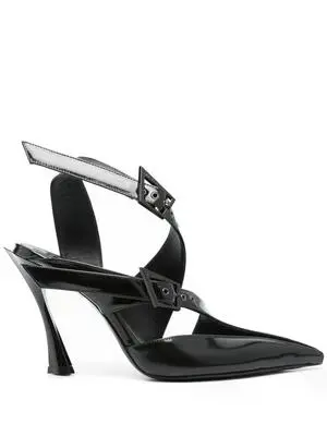 MUGLER 95mm Fang Mules - Black