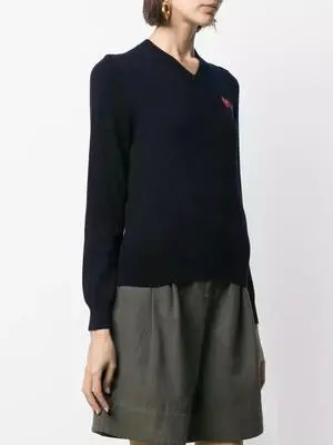 Play Comme Des Garcon Double Heart Motif Jumper