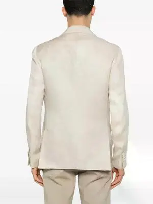 LARDINI Brooch-detail Blazer - Neutrals