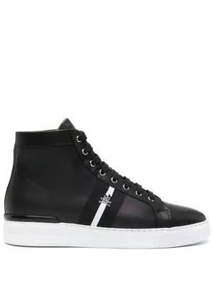 Philipp Plein Skull-charm Leather Sneakers