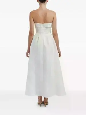 POST MERIDIEM Jacquard Midi Dress - White