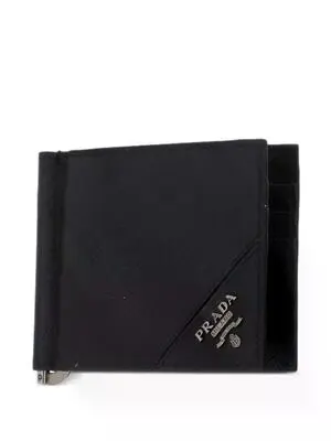 Prada Logo Plaque Wallet