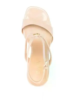 Michael Kors 115mm Logo-plaque Leather Sandals