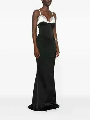 ALMAZ Exposed Corset Satin Gown