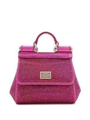 Dolce & Gabbana Mini Sicily Rhinestone-embellished Tote Bag