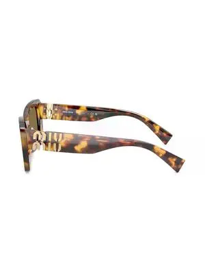 Miu Miu Oversized Tortoiseshell Sunglasses