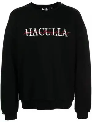 HACULLA. Embroidered Cotton Jersey Fleece Sweatshirt