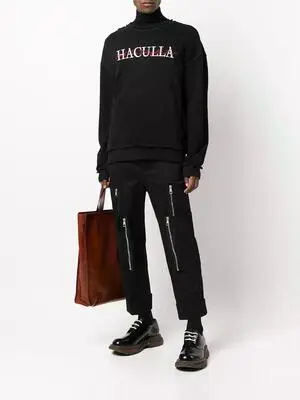 HACULLA. Embroidered Cotton Jersey Fleece Sweatshirt