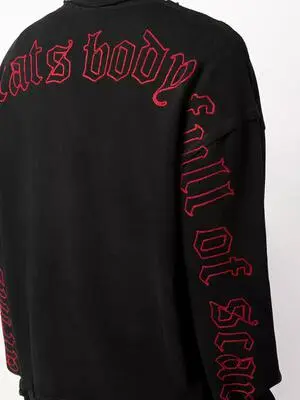 HACULLA. Embroidered Cotton Jersey Fleece Sweatshirt