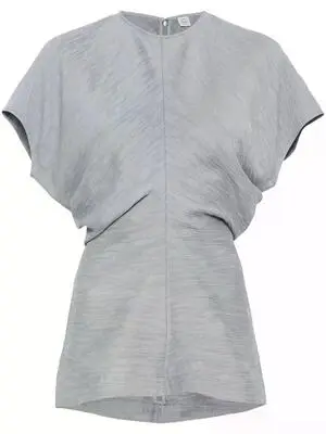 TOTEME Slouch-waist Crinkled Top - Blue