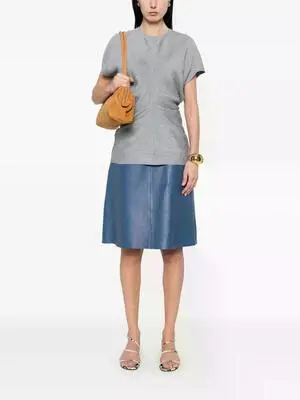TOTEME Slouch-waist Crinkled Top - Blue