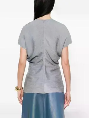TOTEME Slouch-waist Crinkled Top - Blue
