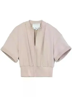 3.1 Phillip Lim V-neck Cotton T-shirt - Neutrals