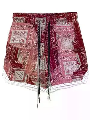 MOSTLY HEARD RARELY SEEN Paisley Print Shorts - Red