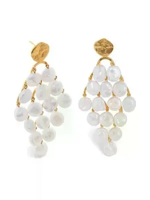 Monica Vinader Capri Keshi Pearl Cocktail Drop Earrings - Gold