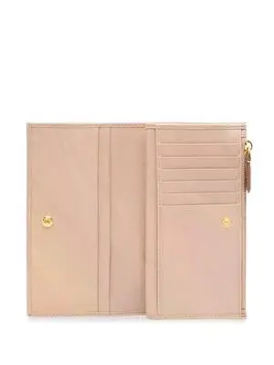 Prada Logo Plaque Wallet - Pink