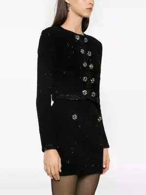 SELF-PORTRAIT Textured Knit Jacket