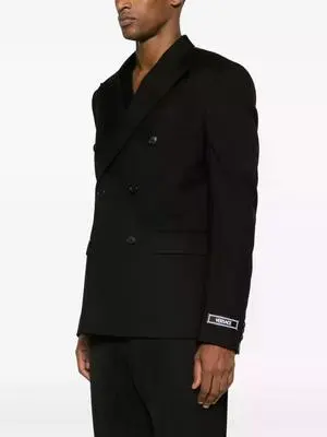 Versace Double-breasted Virgin Wool Blazer